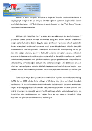 Radyoterapi Tarihce-Ozgehan Onay | PDF