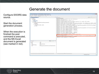 Generate Excel documents with Rational Publishing Engine 1.1.2 and Reporting Arena Excel ...
