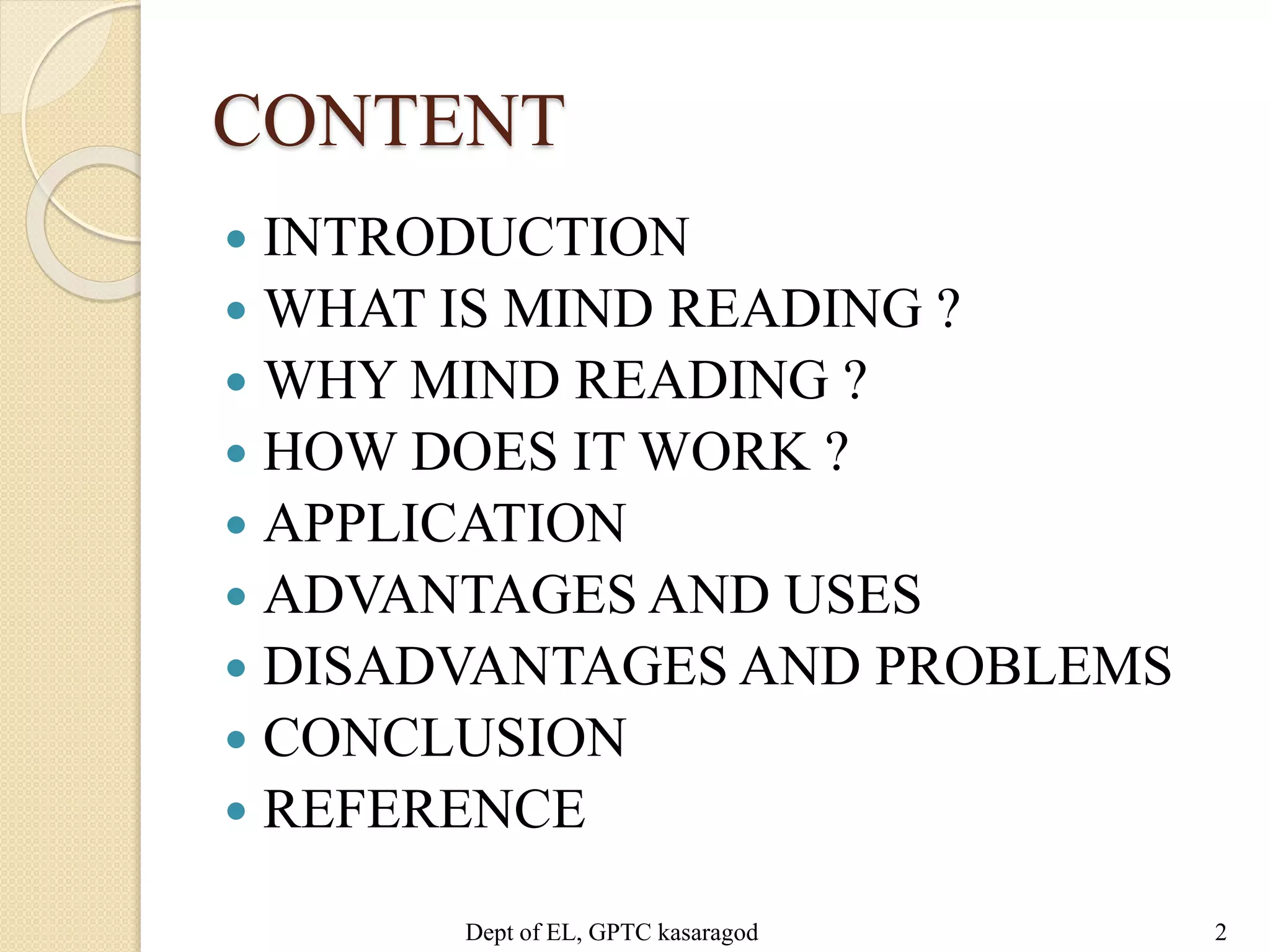 Mind reading computer | PPTX | Artificial Intelligence | Technology ...