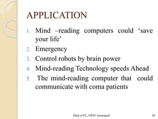 Mind reading computer | PPTX | Artificial Intelligence | Technology & Computing