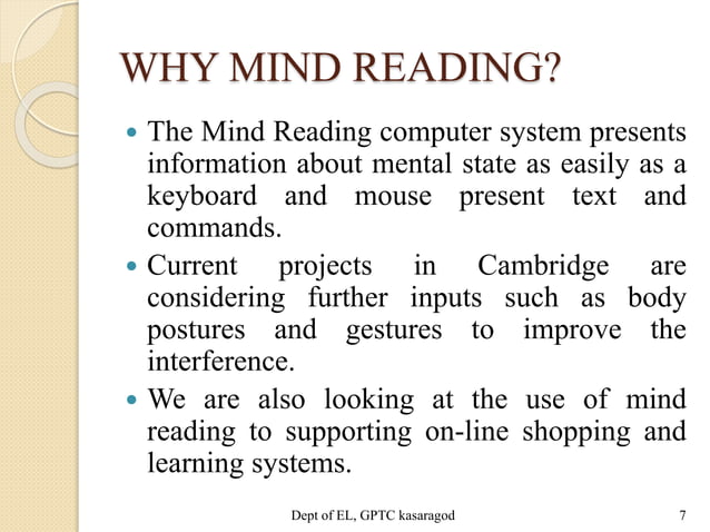 Mind reading computer | PPT