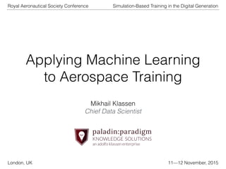 Machine Learning for Aerospace Training | PDF | Computer Software and ...