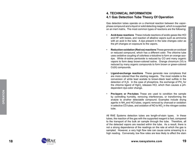 RAE Systems Gas Detection And Tube Sampling Handbook | PDF