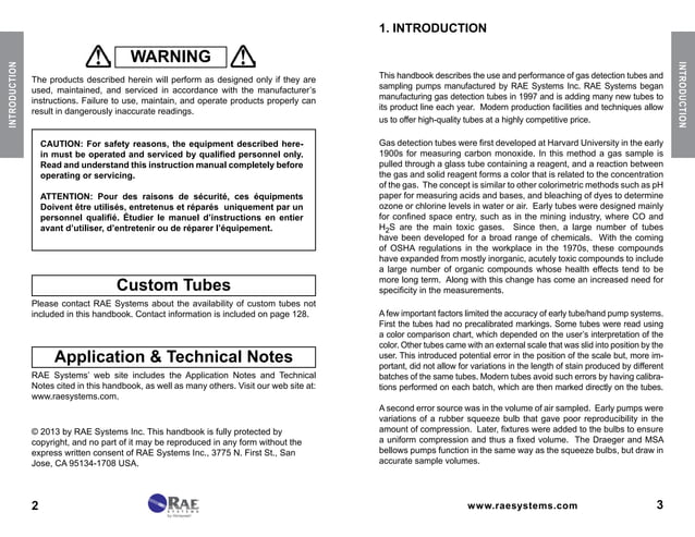 RAE Systems Gas Detection And Tube Sampling Handbook | PDF
