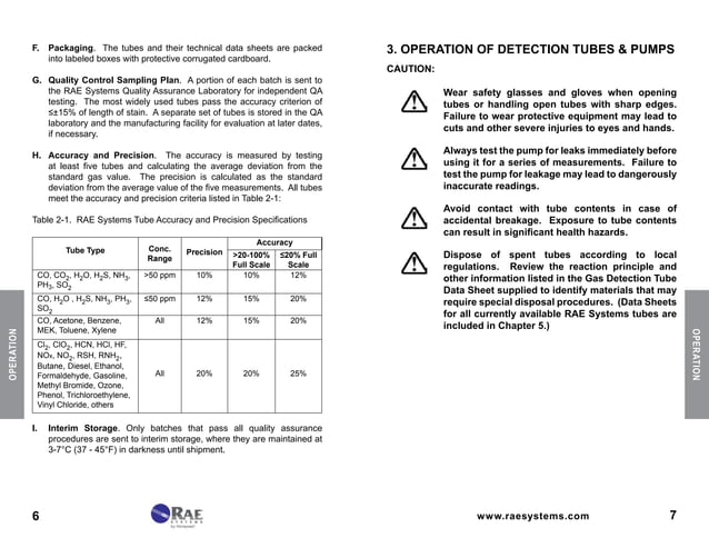 RAE Systems Gas Detection And Tube Sampling Handbook | PDF