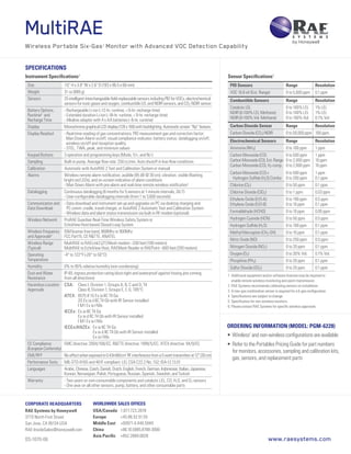 Rae Systems MultiRae Portable Gas Detectors - Brochure | PDF
