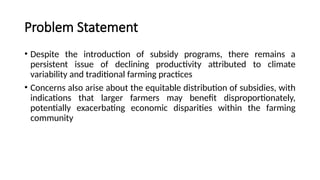ASSESSMENT OF AGRICULTURAL SUBSIDY ON FOOD PRODUCTS | PPT