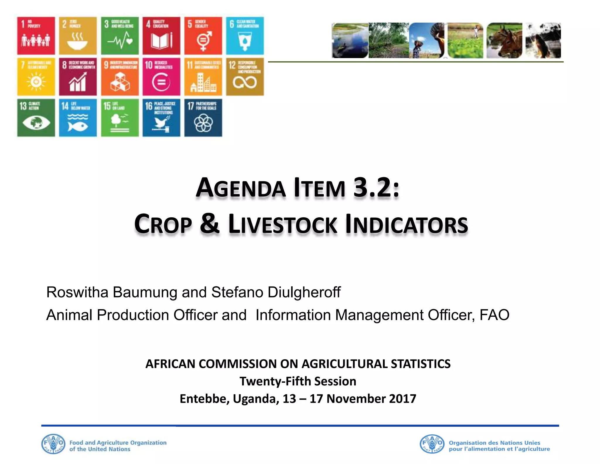Crop and Livestock Indicators | PPT