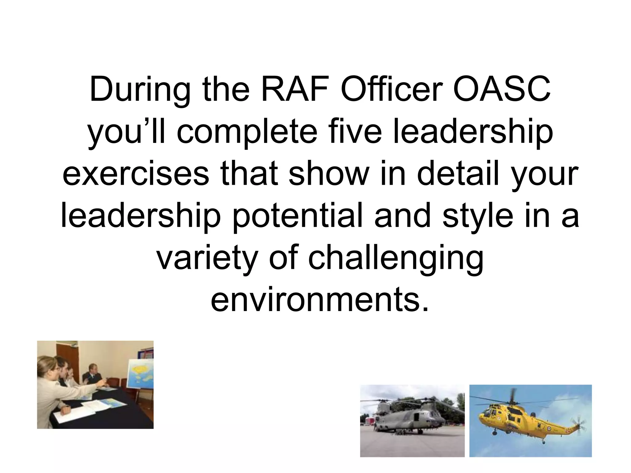 RAF Officer OASC Hints and Tips | PDF