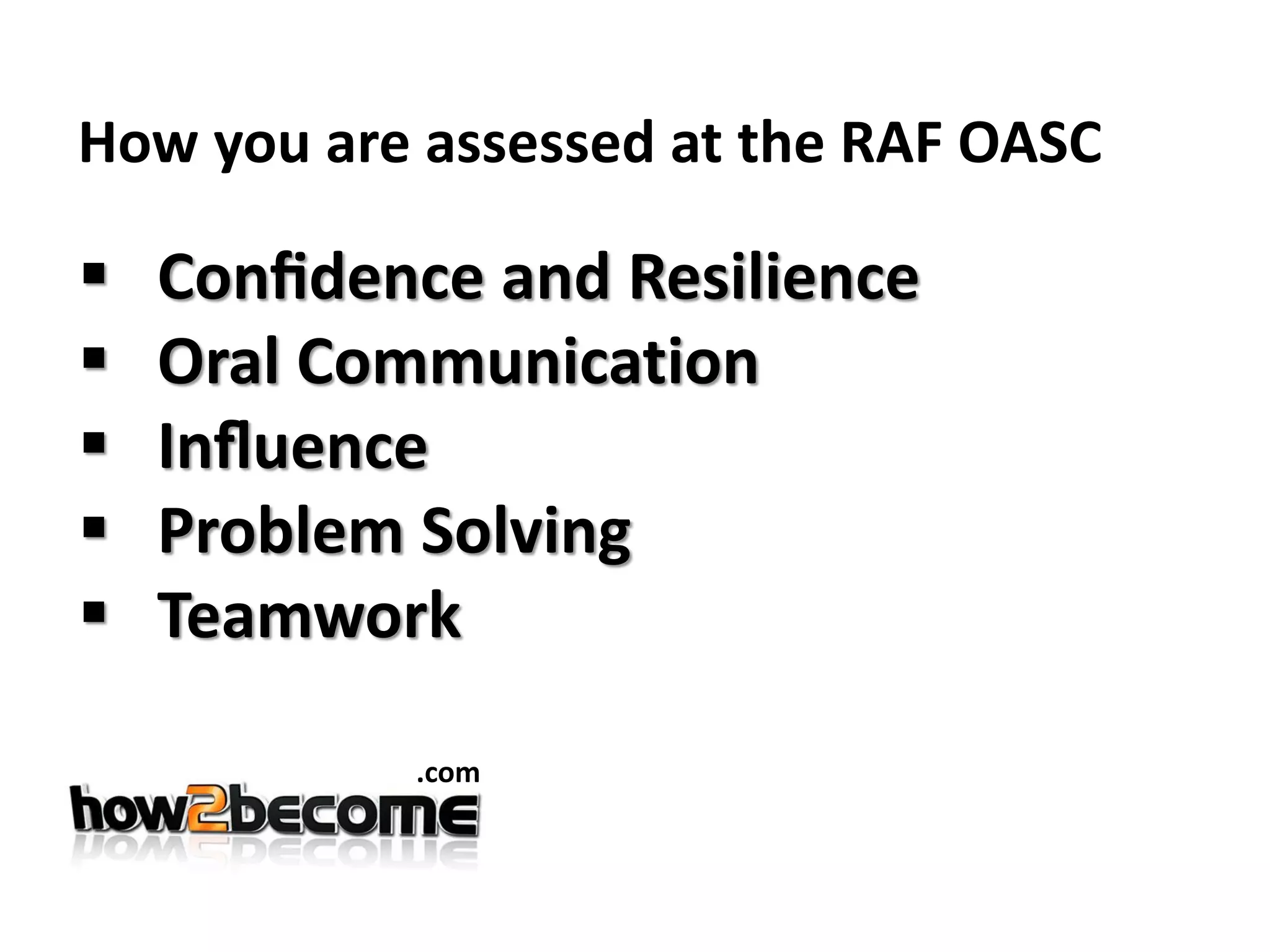 RAF Officer OASC Hints and Tips | PDF
