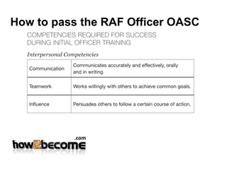 RAF Officer OASC Hints and Tips | PDF