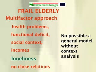 Integrated social and health services for older people: an italian ...