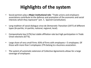 Industrial Relations and Inequality in the Spanish Labour Market | PPT