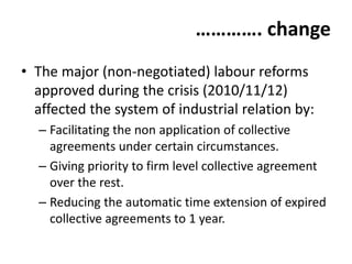 Industrial Relations and Inequality in the Spanish Labour Market | PPT