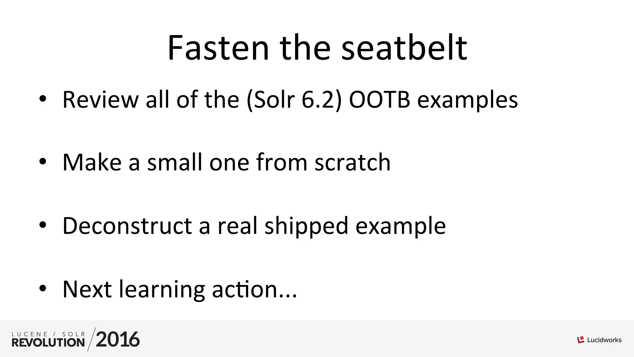 Rebuilding Solr 6 Examples Layer By Layer Presented By Alexandre