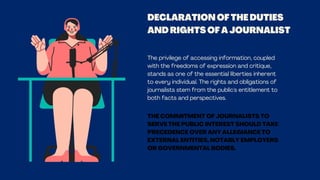 Rafer Weigel- Declaration of the duties and rights of a journalist | PPT