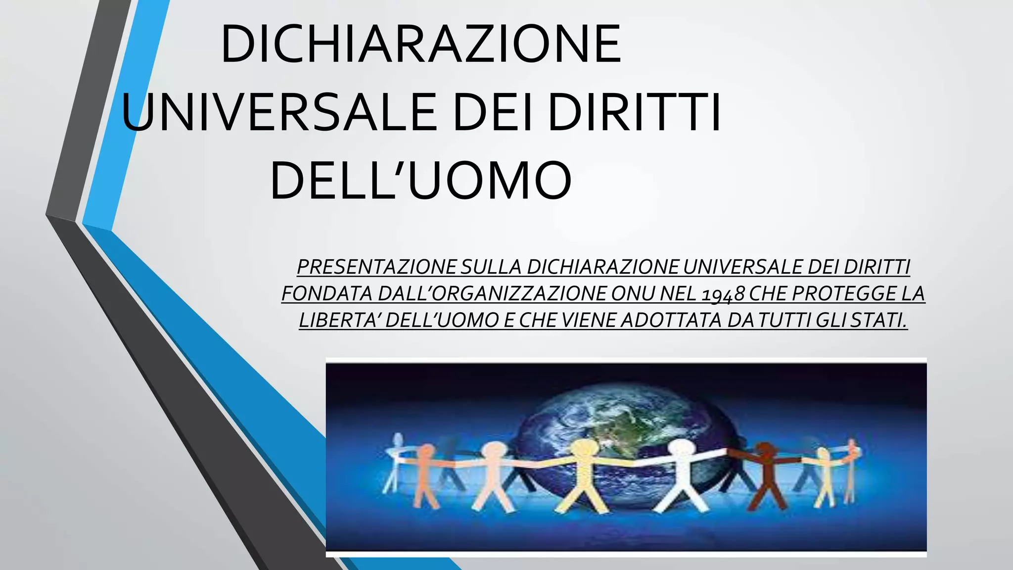 DICHIARAZIONE UNIVERSALE DIRITTI UMANI | PPTX