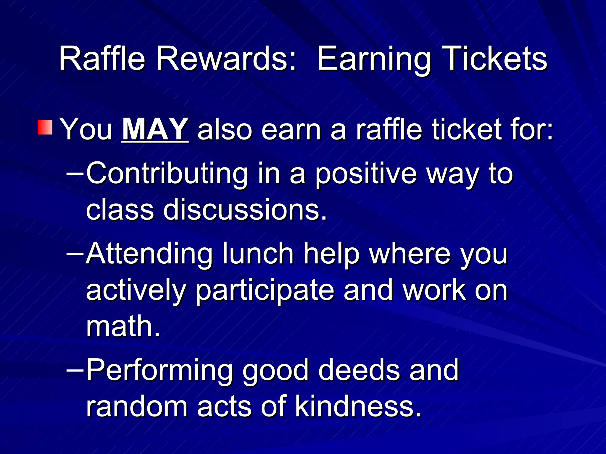 Raffle Rewards Program | PPT