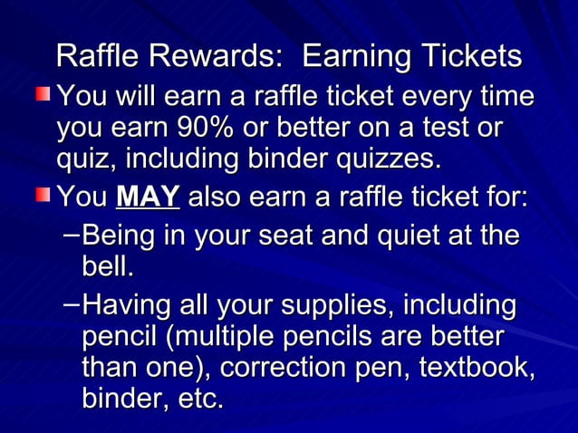 Raffle Rewards Program | PPT