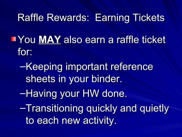 Raffle Rewards Program | PPT