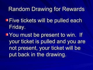 Raffle Rewards Program | PPT