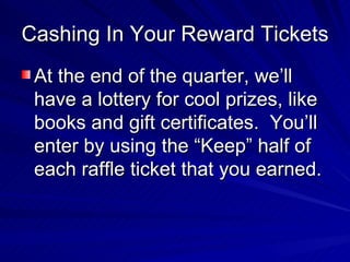 Raffle Rewards Program | PPT