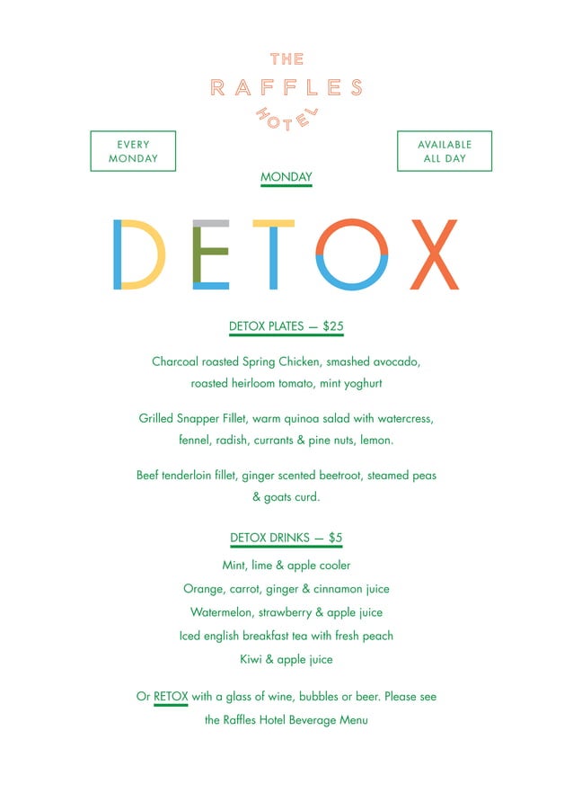 Raffles detox menu-a4 | PDF