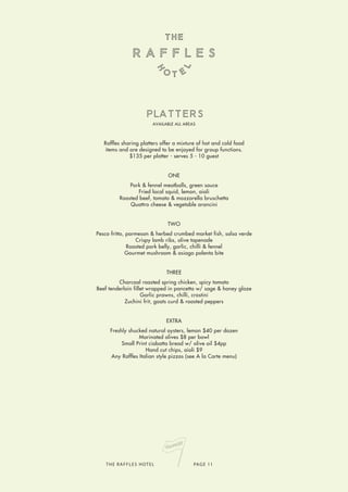 Raffles Hotel Functions Package | PDF