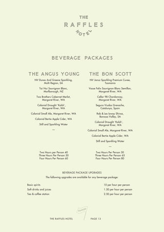 Cocktail Party Venues Perth - Raffles Hotel | PDF