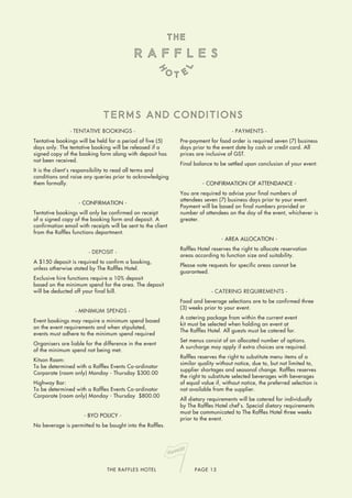 Cocktail Party Venues Perth - Raffles Hotel | PDF