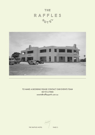 Cocktail Party Venues Perth - Raffles Hotel | PDF