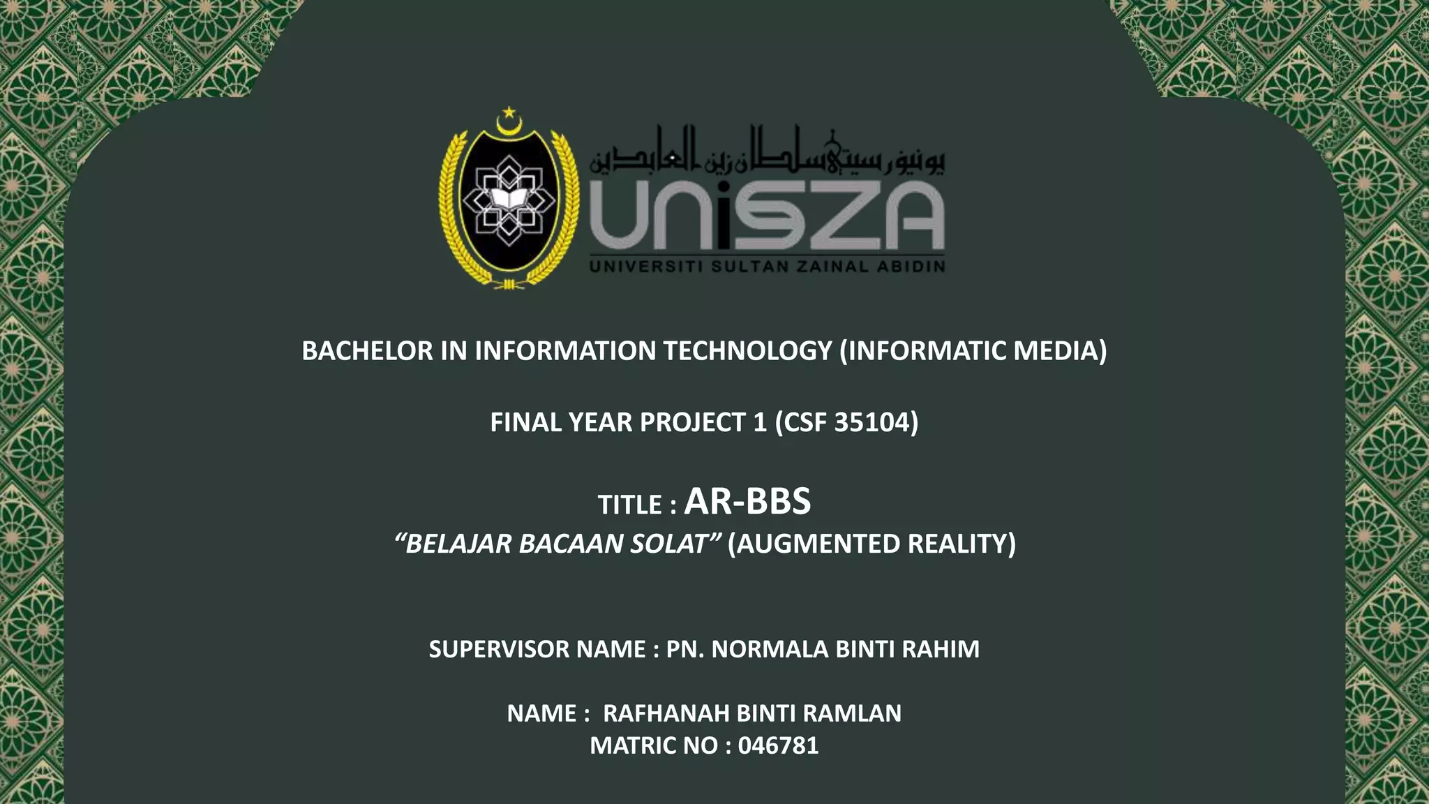 Belajar Bacaan solat(AR) | PPTX