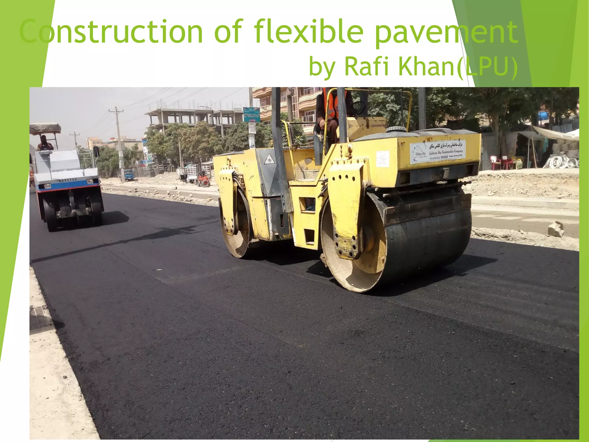 construction of flexible pavement | PPT