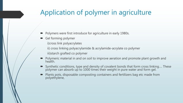 Applications of polymer | PPTX
