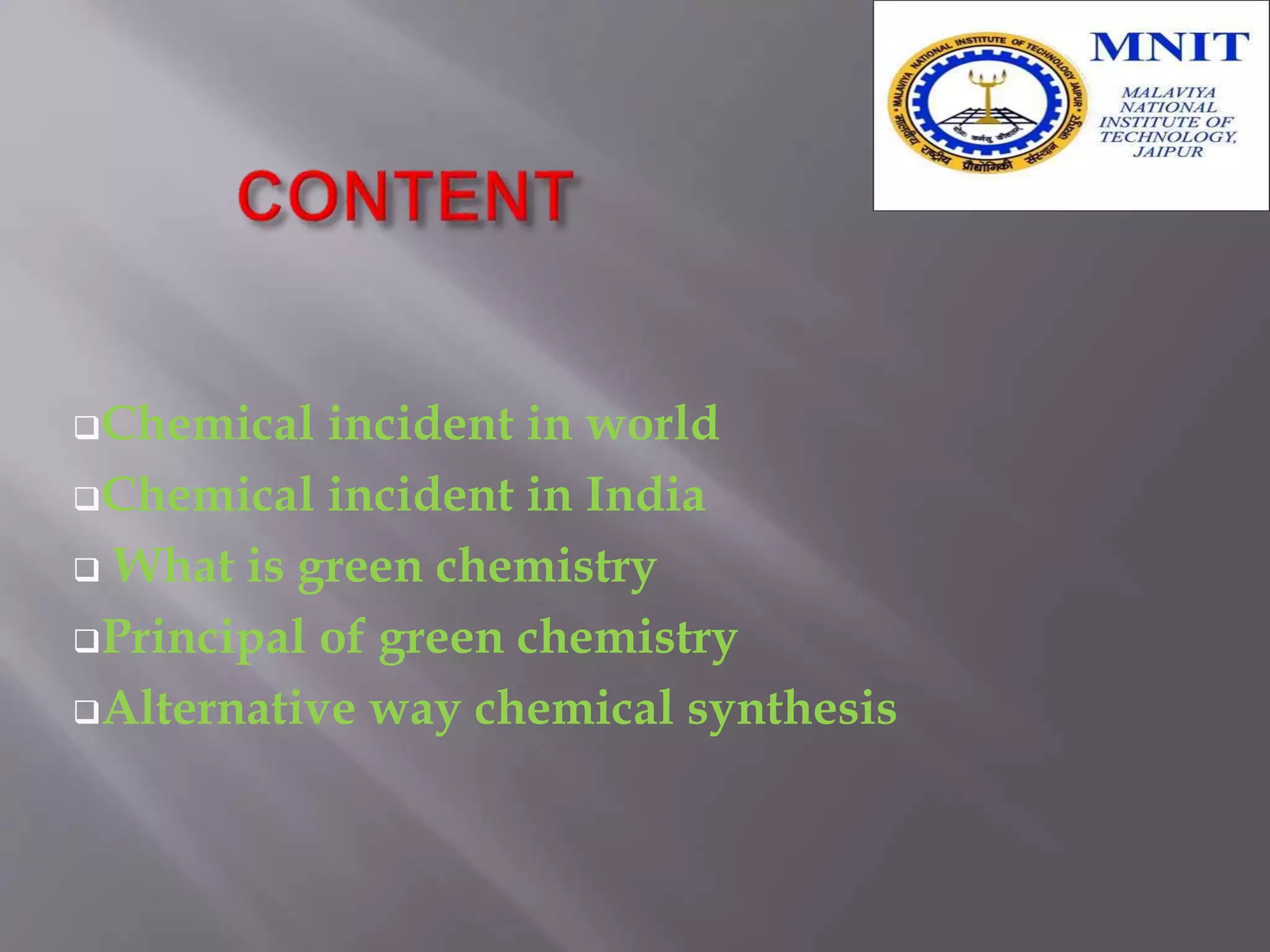 green chemistry and environment protection | PPTX