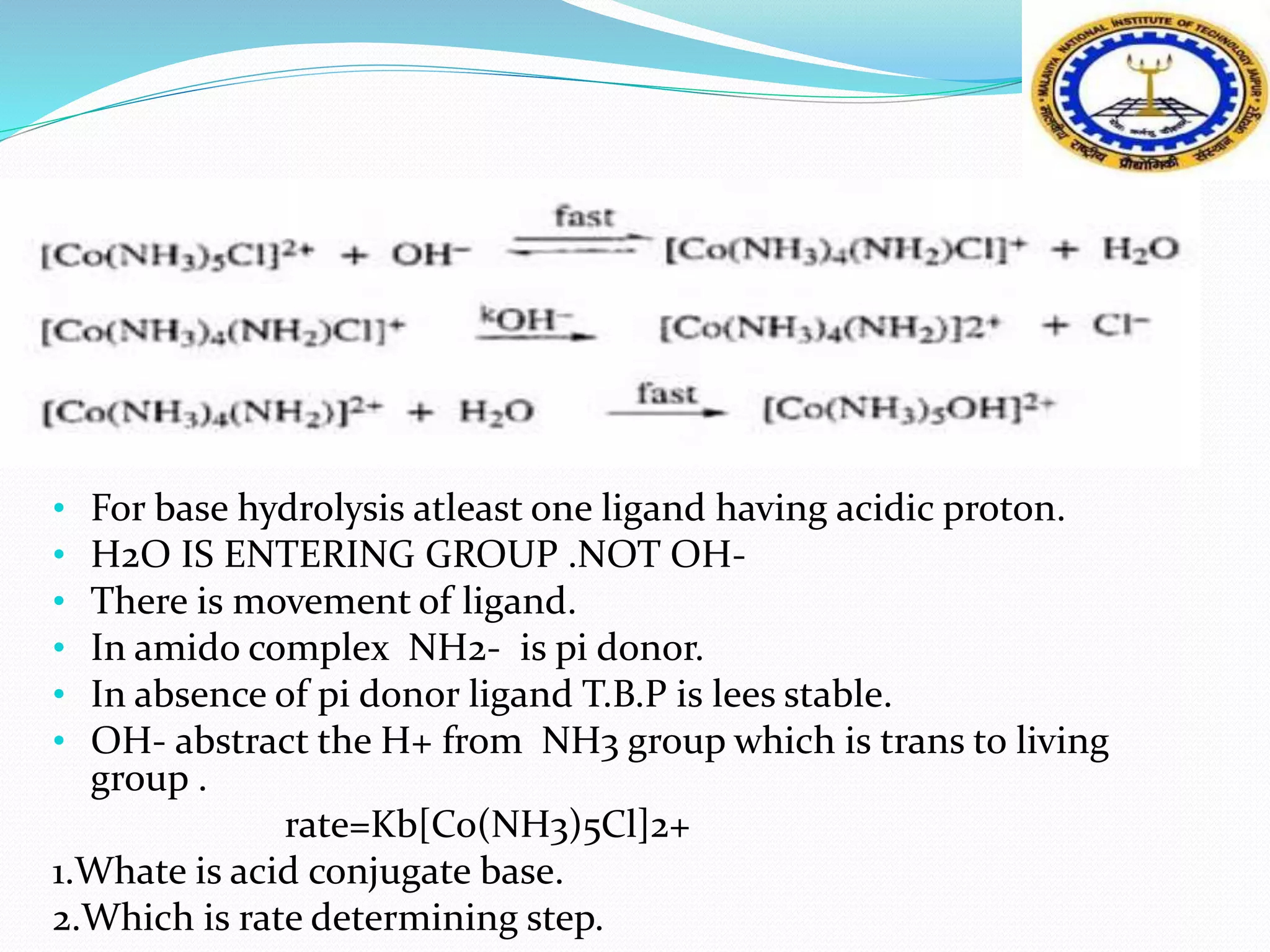 BASE HYDROLYSIS AND FACTOR EFFECTING EFFECTING BASE HYDROLYSIS | PPTX