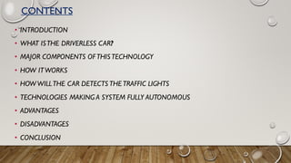 DRIVERLESS CAR PPT PRESENTATION | PDF