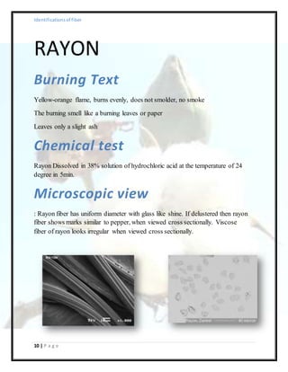 Identification of Fibers | DOCX