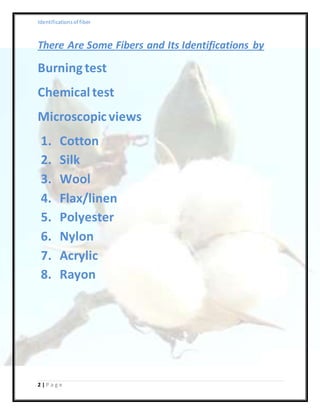 Identification of Fibers | DOCX