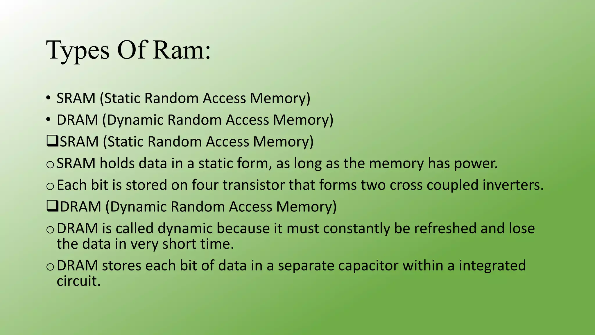Random Access memory. | PPTX