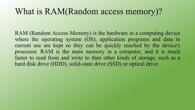 Random Access memory. | PPT