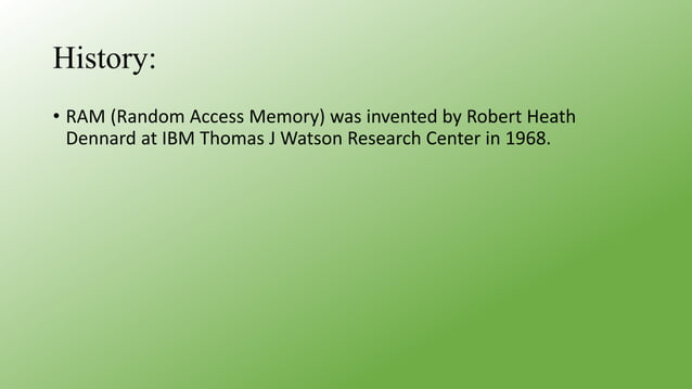 Random Access memory. | PPT