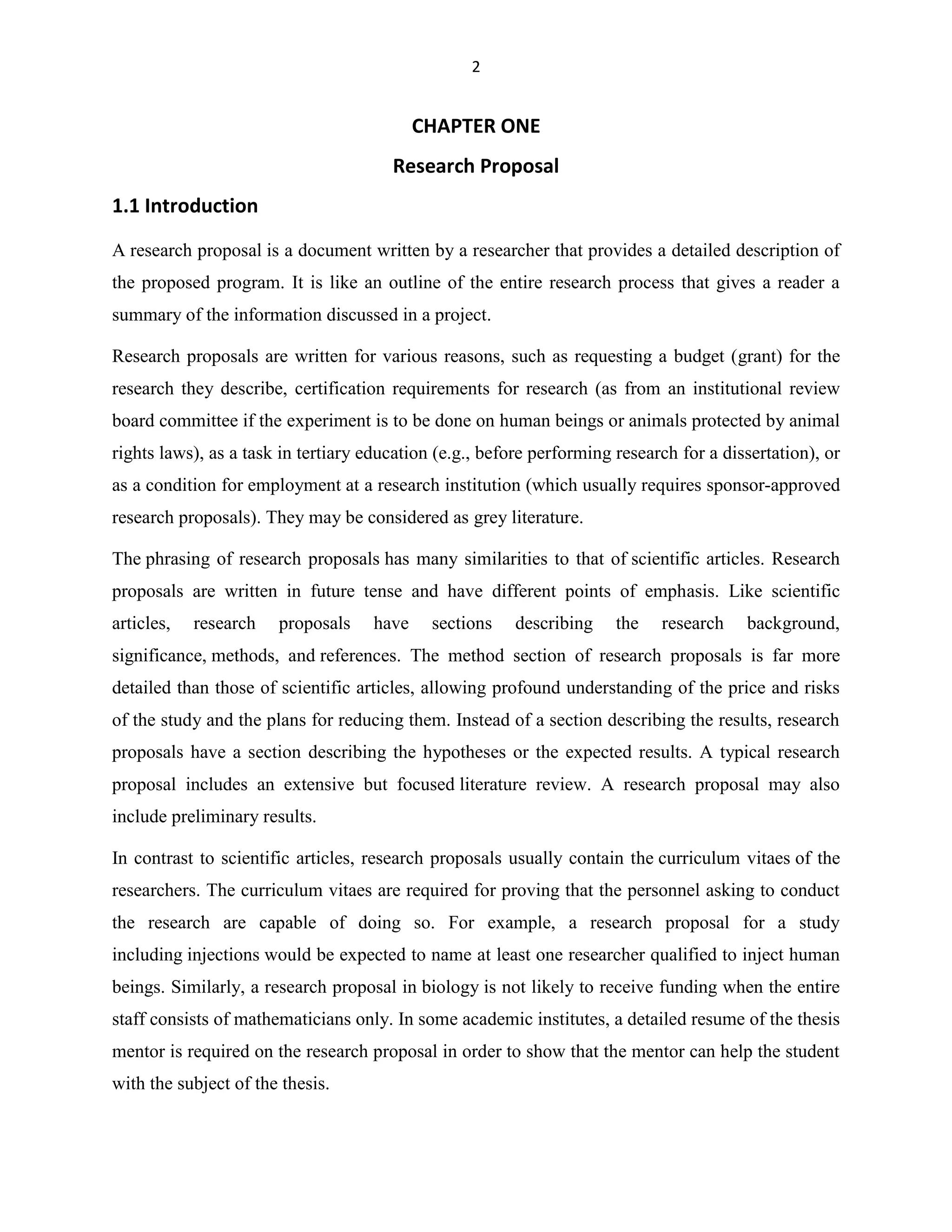 Writing Research Proposal | DOCX