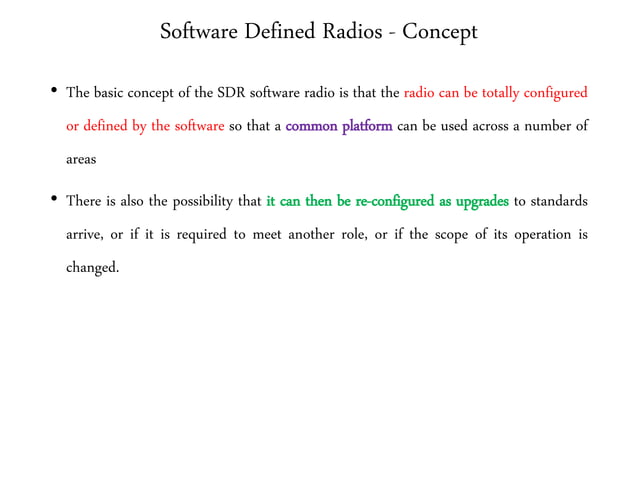 Unit 1 Introduction To Software Defined Radios Pptx Operating Systems Computer Software