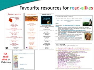 Readers' advisory resources | PPT | Free Download