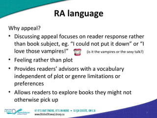 Readers' advisory resources | PPT
