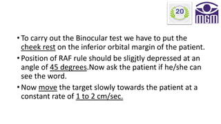 RAF RULAR PPT PRESENTATION. Near point of Accommodation & Near point of ...