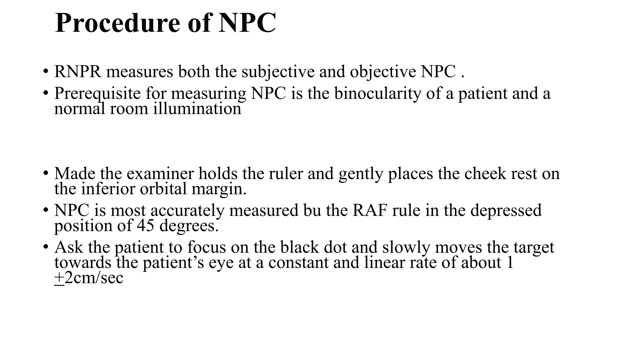 RAF RULE FOR CALCULATING NEAR POINT OF ACCOMMODATION AND NEAR POINT OF ...