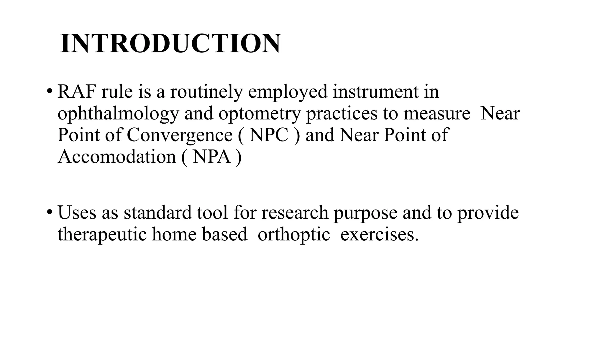 RAF RULE FOR CALCULATING NEAR POINT OF ACCOMMODATION AND NEAR POINT OF ...