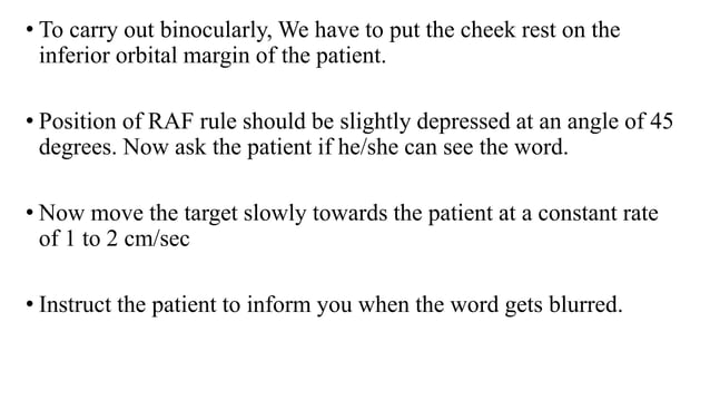 RAF RULE FOR CALCULATING NEAR POINT OF ACCOMMODATION AND NEAR POINT OF ...